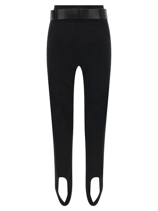 SELF-PORTRAIT Leggings With Stirrup And Belt