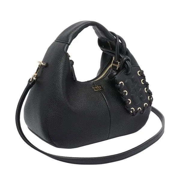 GANNI Mini Logo Hobo Bag