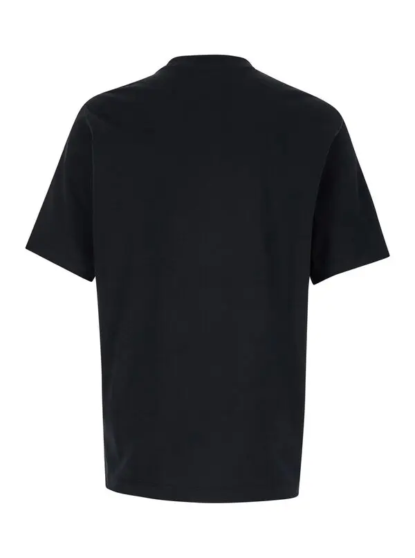 Amiri Crewneck T-shirt With Logo Lettering Print On The Front In Cotton - Black