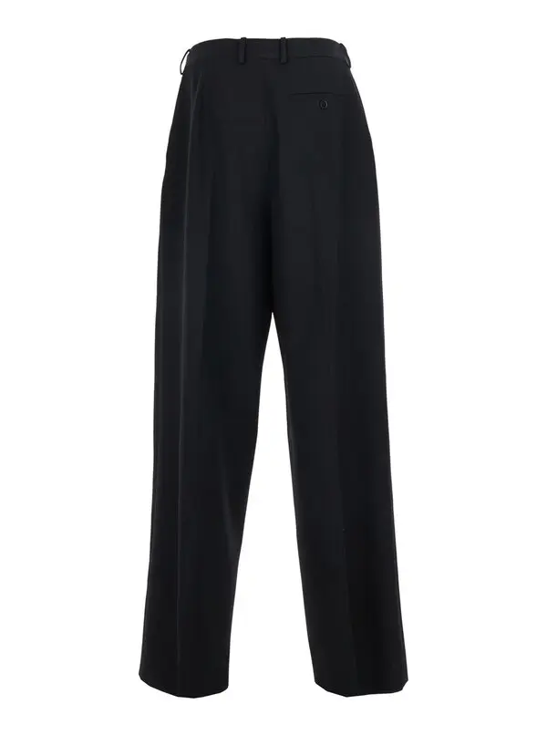 Balenciaga Wool Pants With Button And Zip Front Closure