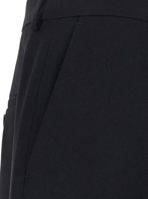 Balenciaga Wool Pants With Button And Zip Front Closure
