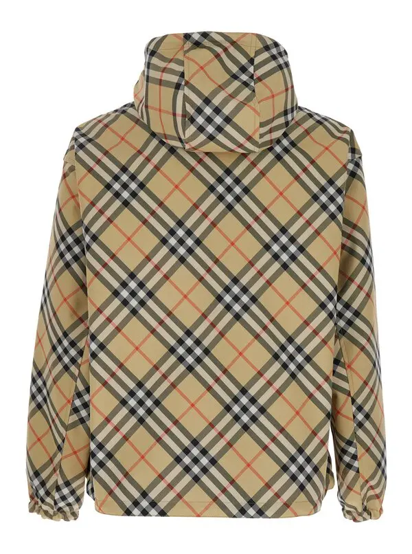 Burberry Reversible Jacket With Ekd Logo Embroidery And Check Motif