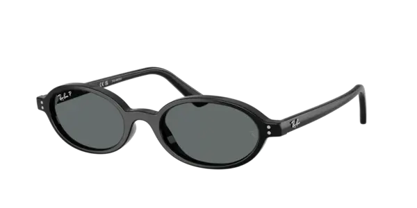 Ray-ban Oval Frame Sunglasses - Dark Grey Polarized