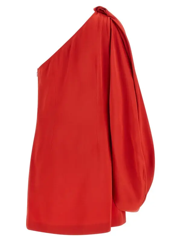 Stella McCartney One-shoulder Cape Dress - Red