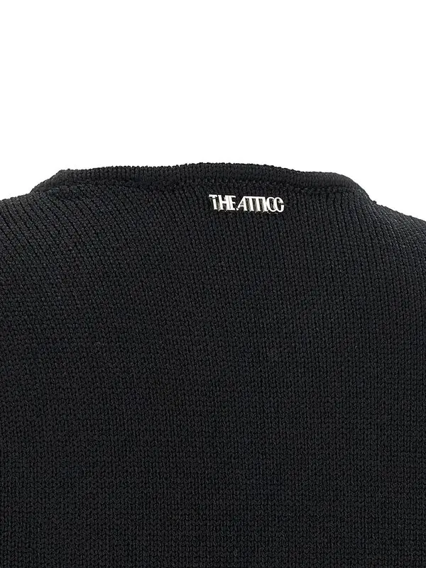 Attico Fringed Knit Dress