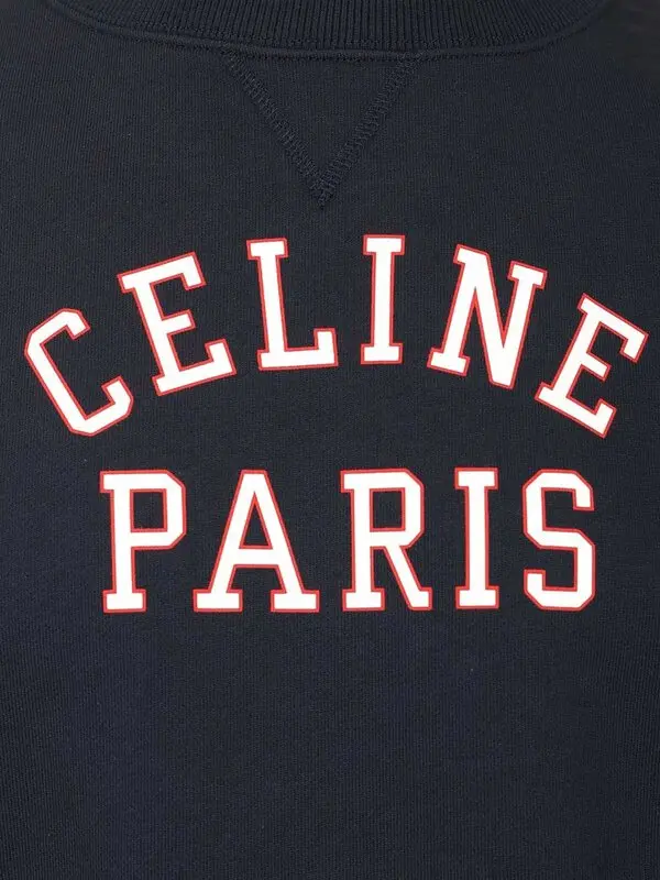 Celine Crewneck Cotton Sweatshirt