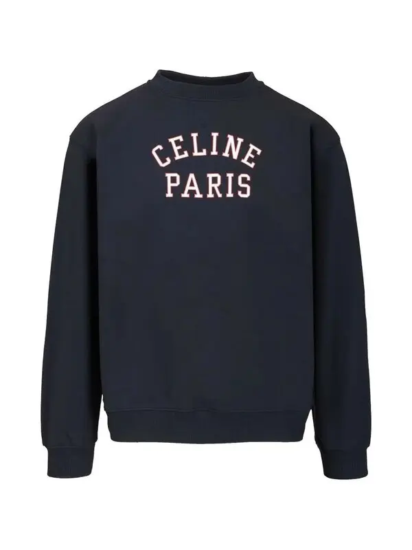 Celine Crewneck Cotton Sweatshirt