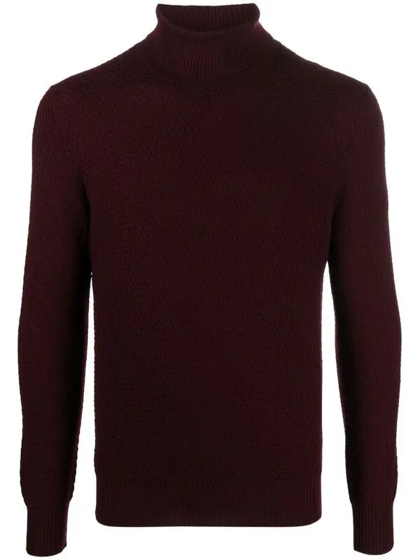 Tagliatore Burgundy Turtleneck
