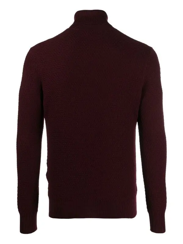 Tagliatore Burgundy Turtleneck