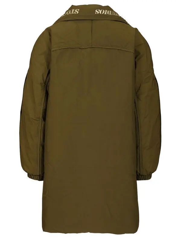 Acne Studios Omero Down Jacket With Stand Collar And Seasonal Print