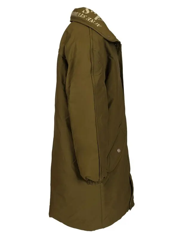 Acne Studios Omero Down Jacket With Stand Collar And Seasonal Print