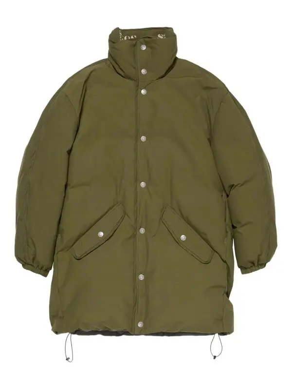Acne Studios Omero Down Jacket With Stand Collar And Seasonal Print