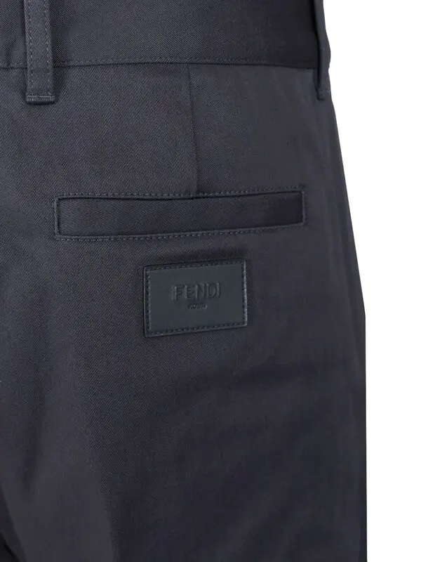 Fendi Gabardine Cigarette Trousers