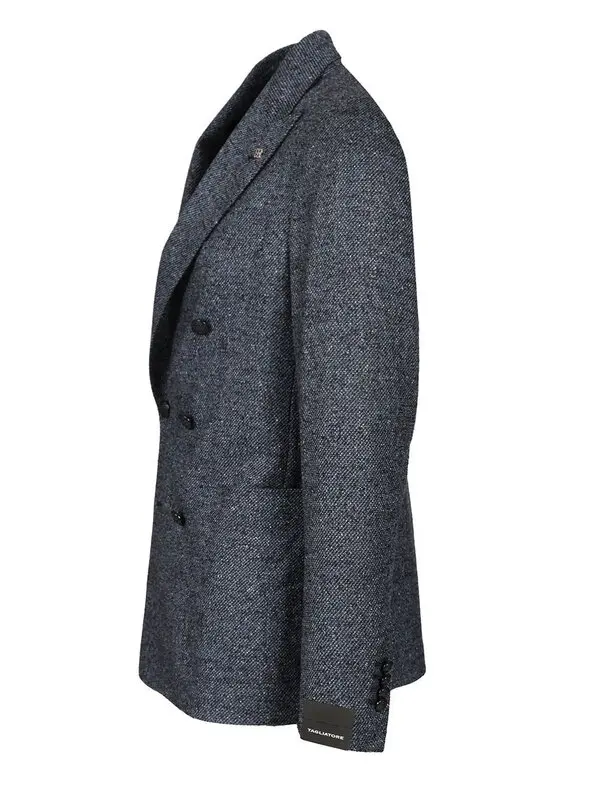 Tagliatore Double-breasted Wool And Silk Blazer