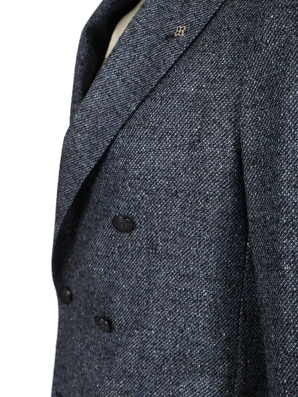 Tagliatore Double-breasted Wool And Silk Blazer