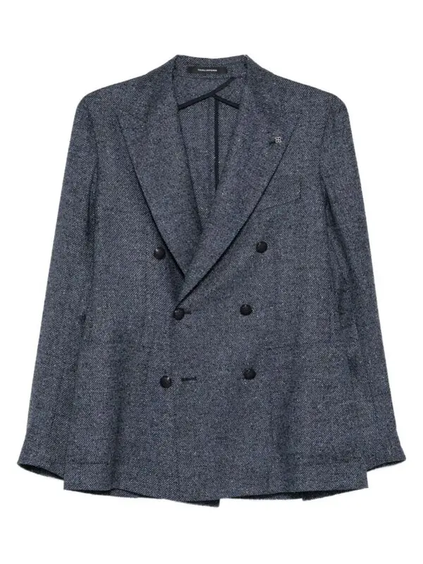 Tagliatore Double-breasted Wool And Silk Blazer