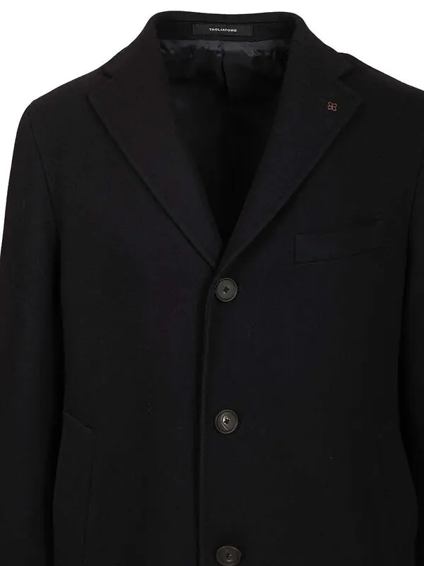 Tagliatore Bruce Single-breasted Wool Blend Coat