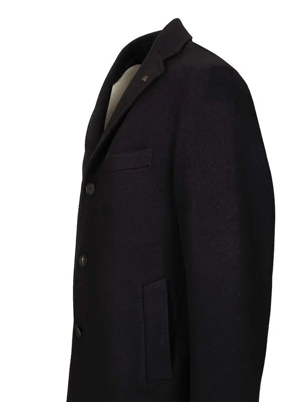 Tagliatore Bruce Single-breasted Wool Blend Coat