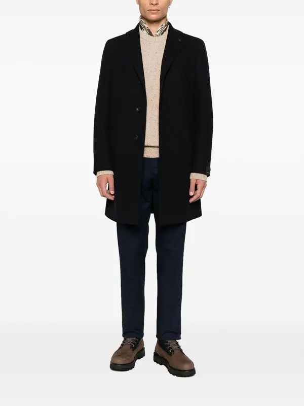 Tagliatore Bruce Single-breasted Wool Blend Coat