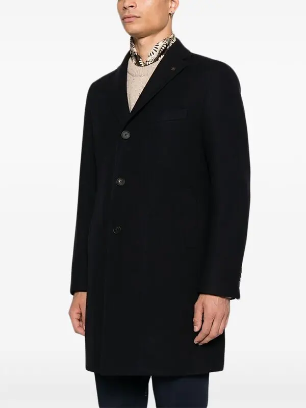 Tagliatore Bruce Single-breasted Wool Blend Coat