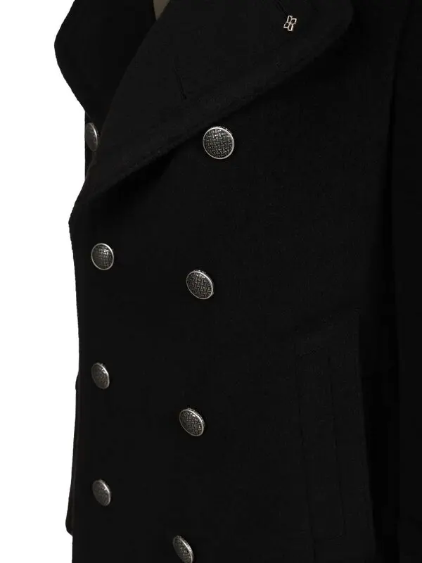 Tagliatore Double-breasted Wool Coat With Notched Lapel