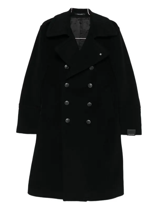 Tagliatore Double-breasted Wool Coat With Notched Lapel