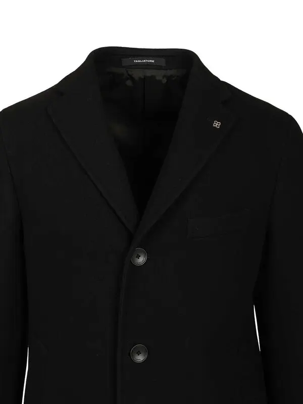 Tagliatore Bruce Single-breasted Wool Blend Coat