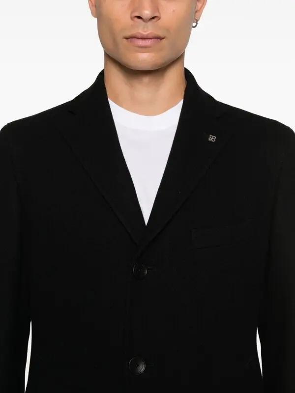 Tagliatore Bruce Single-breasted Wool Blend Coat
