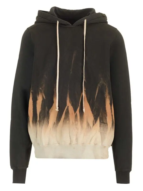 Rick Owens Cotton Hoodie Sun Flame