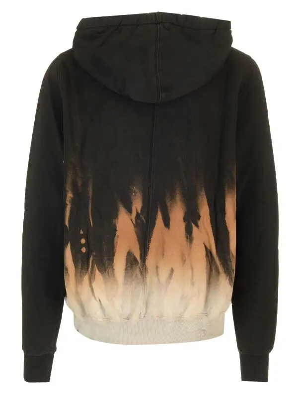 Rick Owens Cotton Hoodie Sun Flame