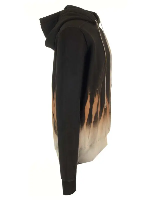 Rick Owens Cotton Hoodie Sun Flame