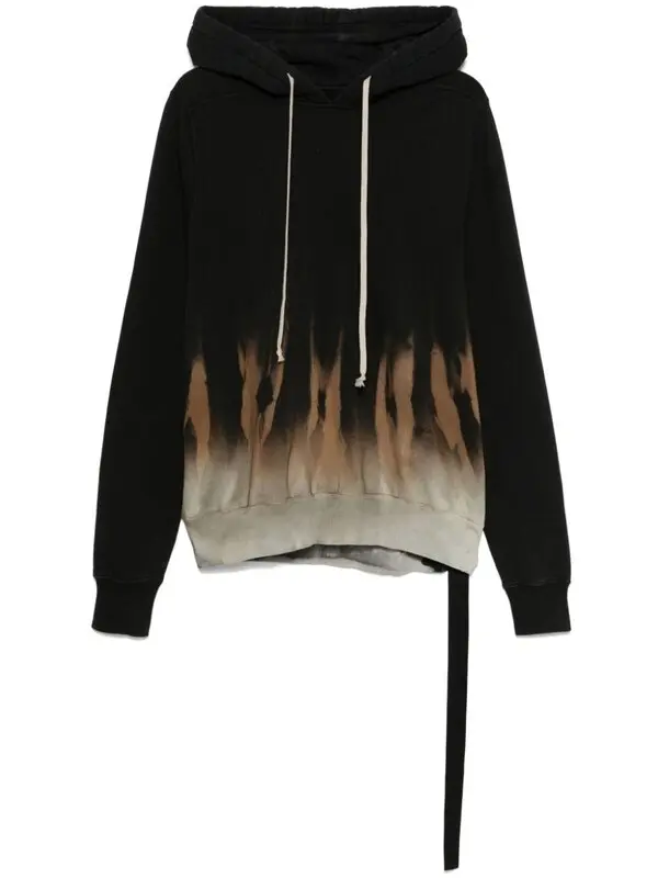 Rick Owens Cotton Hoodie Sun Flame