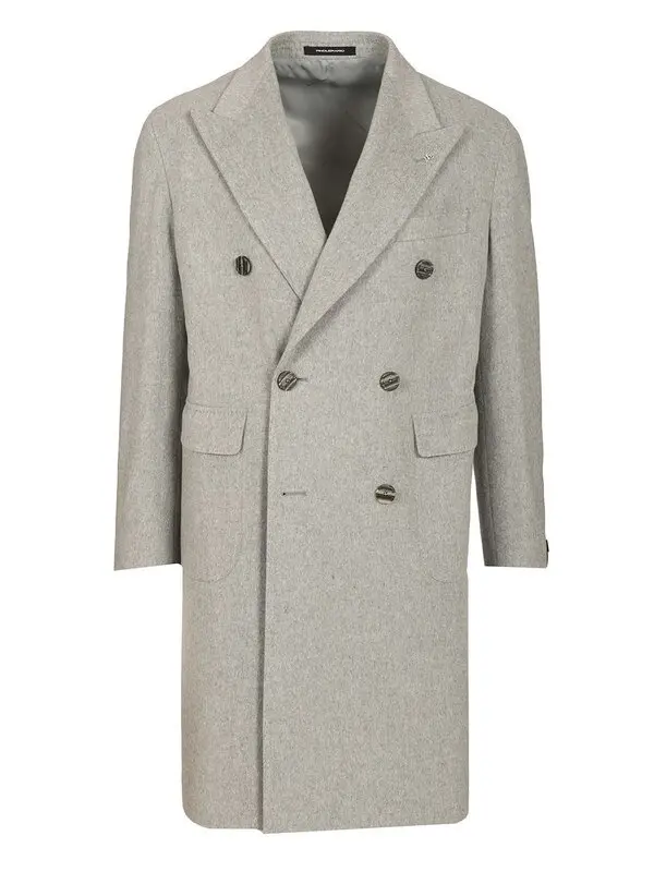 Tagliatore London Double-breasted Wool And Cashmere Coat - Gray