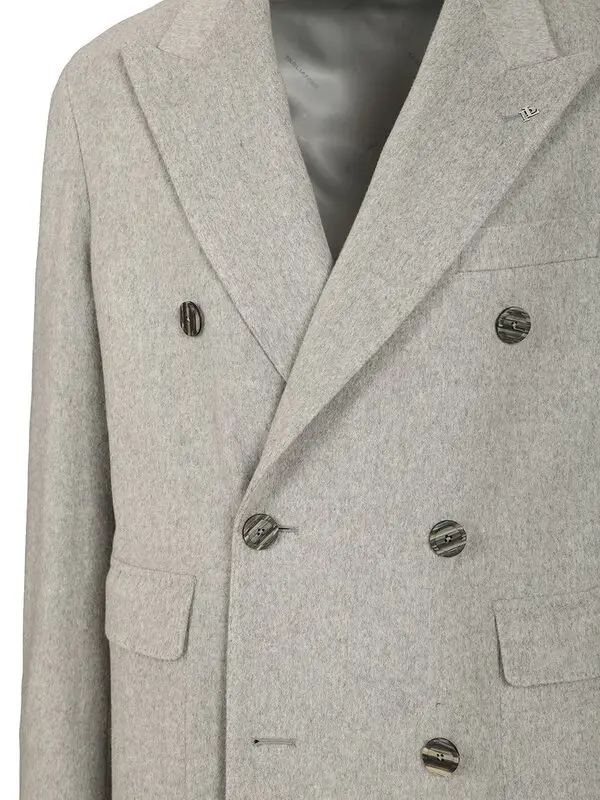 Tagliatore London Double-breasted Wool And Cashmere Coat - Gray