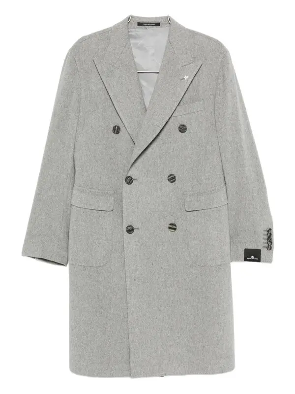 Tagliatore London Double-breasted Wool And Cashmere Coat - Gray