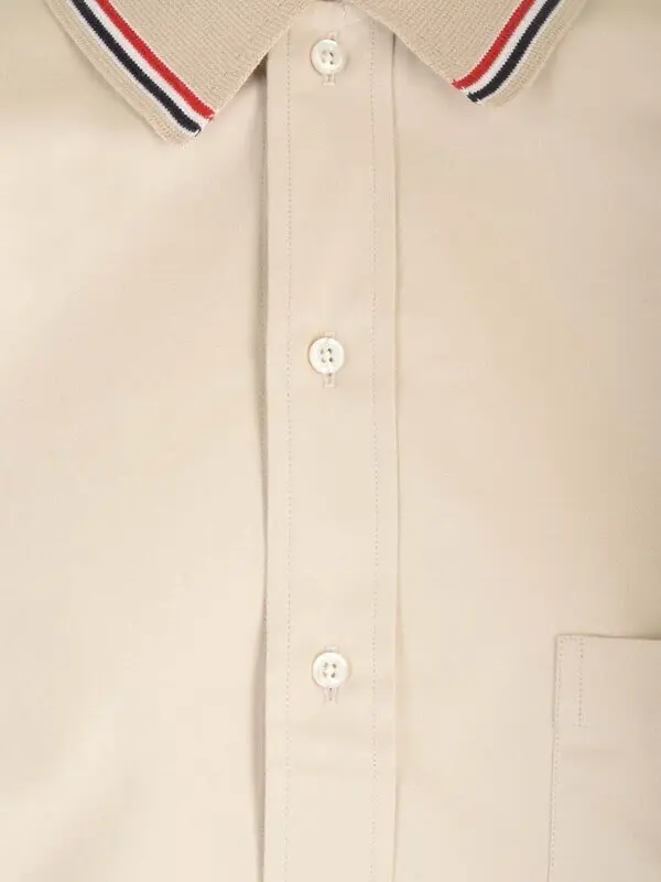 Thom Browne Stripe Cotton Flannel Oversized Shirt
