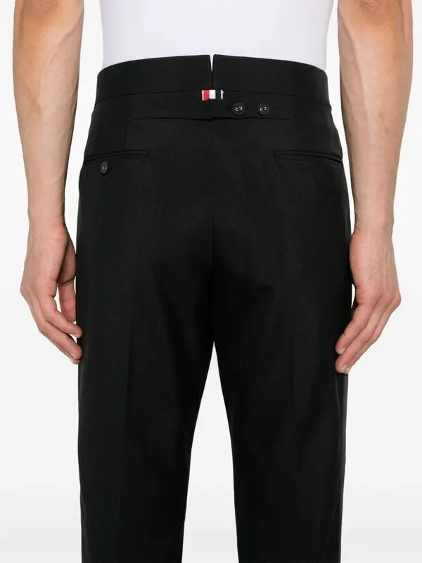 Thom Browne Skinny Trousers With Front Pleats