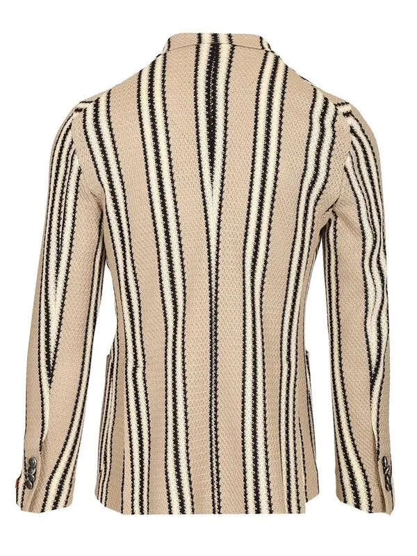 Tagliatore Double-breasted Jacket In Linen And Cotton Jersey