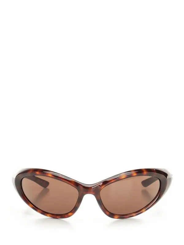 Balenciaga Sporty B Round Af Sunglasses - Brown