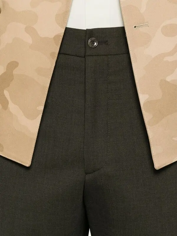 Tagliatore Garcon Trousers In Cool Wool - Green