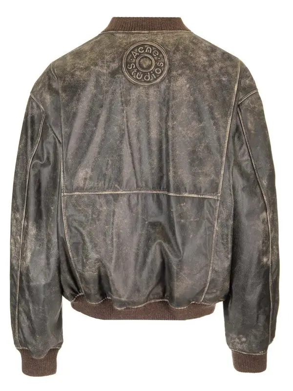 Acne Studios Leather Bomber Jacket