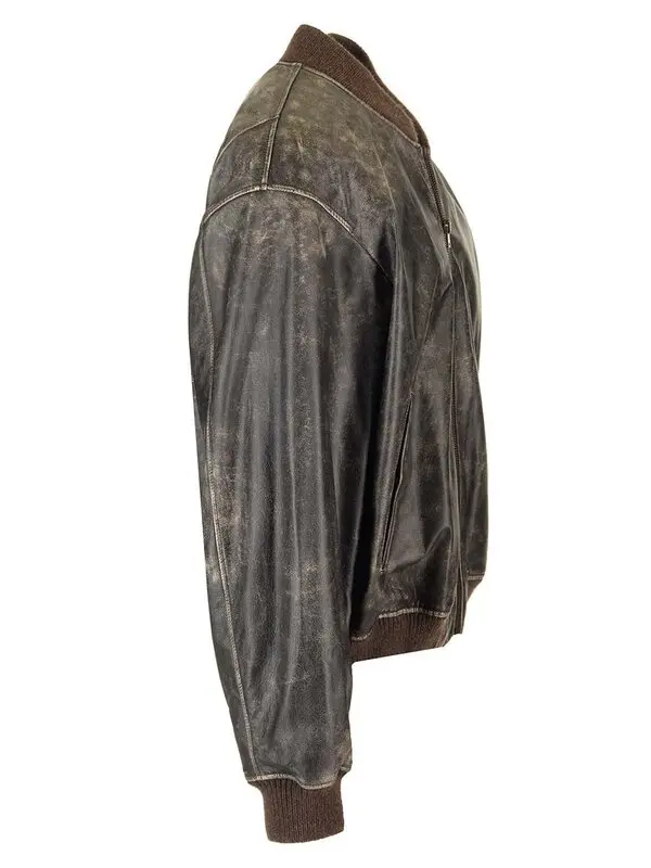 Acne Studios Leather Bomber Jacket