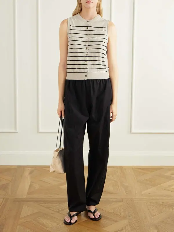 LA LIGNE Lee Striped Knitted Vest