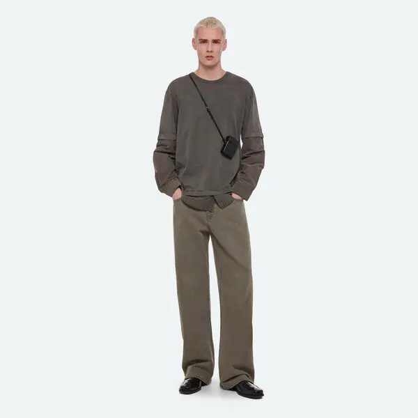 Helmut Lang Shirt Layer Tee - Dark Moss
