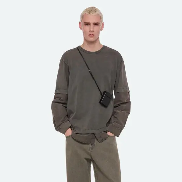 Helmut Lang Shirt Layer Tee - Dark Moss