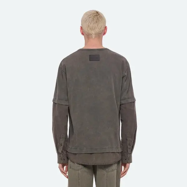 Helmut Lang Shirt Layer Tee - Dark Moss