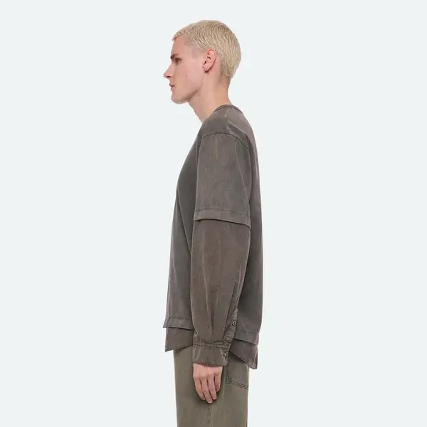 Helmut Lang Shirt Layer Tee - Dark Moss