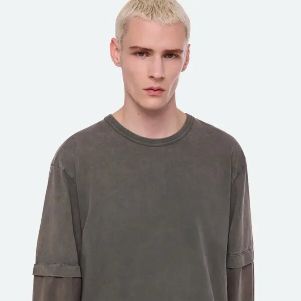 Helmut Lang Shirt Layer Tee - Dark Moss