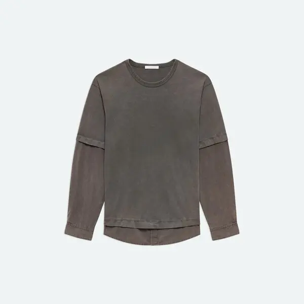 Helmut Lang Shirt Layer Tee - Dark Moss
