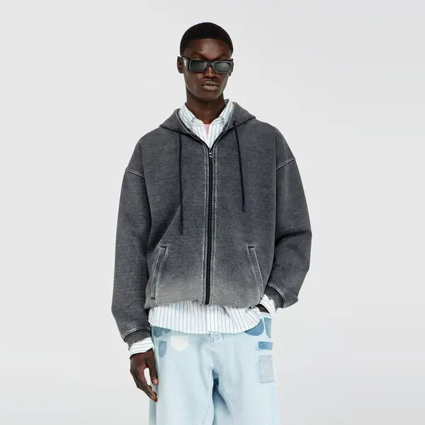DIESEL® Hooded Jacket In Dégradé-effect Scuba